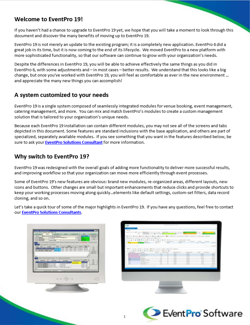 EventPro Software Brochures Library